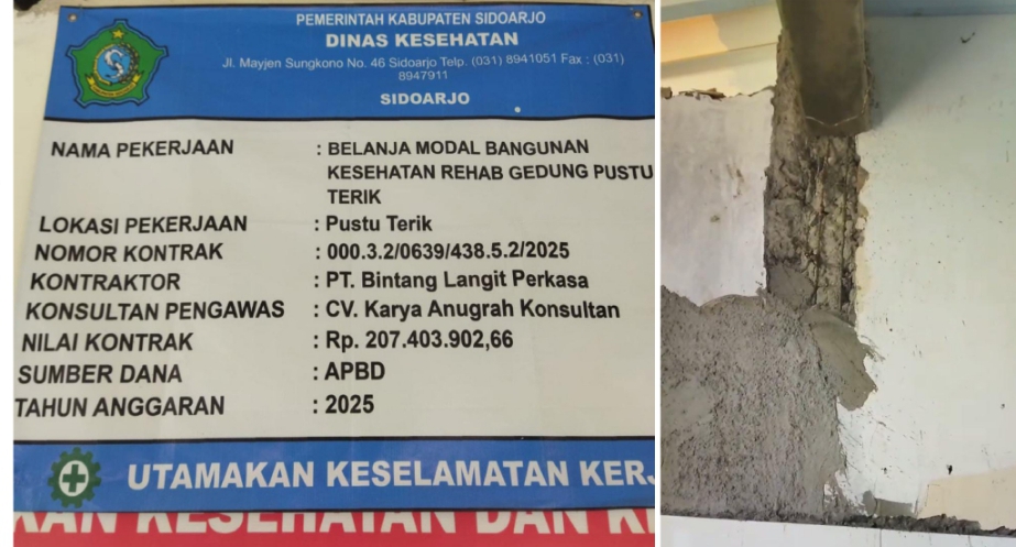 Sekelas PT Laksanakan Rehab Gedung Pustu Terik, Diduga Asal Asalan ...